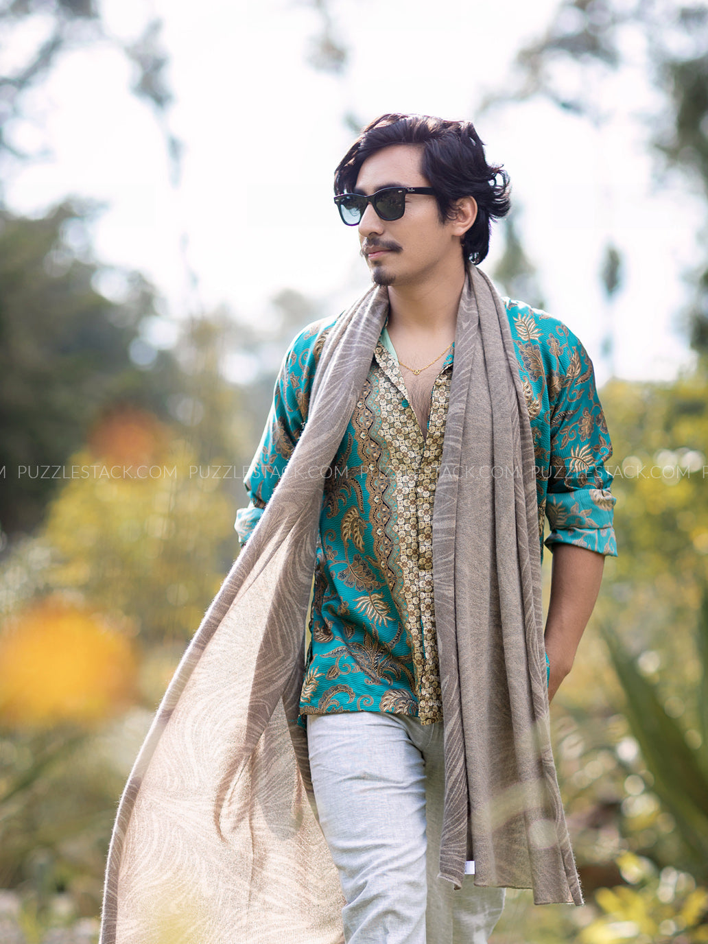 Marble Knitted Pashmina Shawl – PuzzleStack